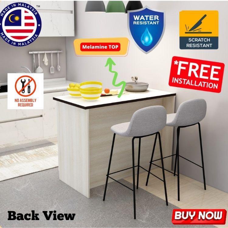 (Free assemble) ROAM 3 Door Island Table Kitchen Cabinet Storage ...