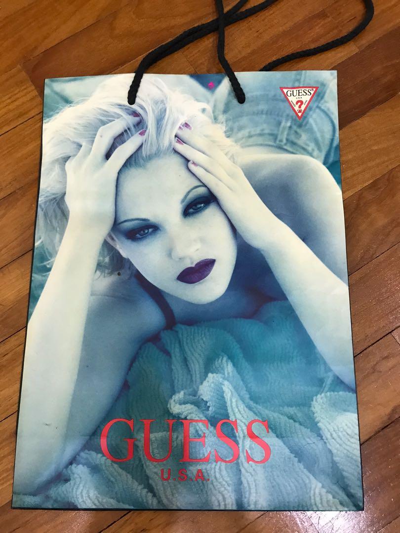 Guess paper bag / vintage / old school, Women's Fashion, Bags & Wallets ...
