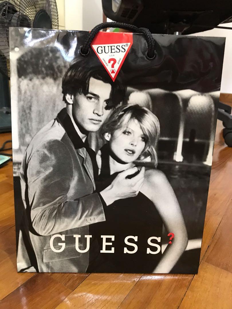 Guess paper bag / vintage / old school, Women's Fashion, Bags & Wallets ...