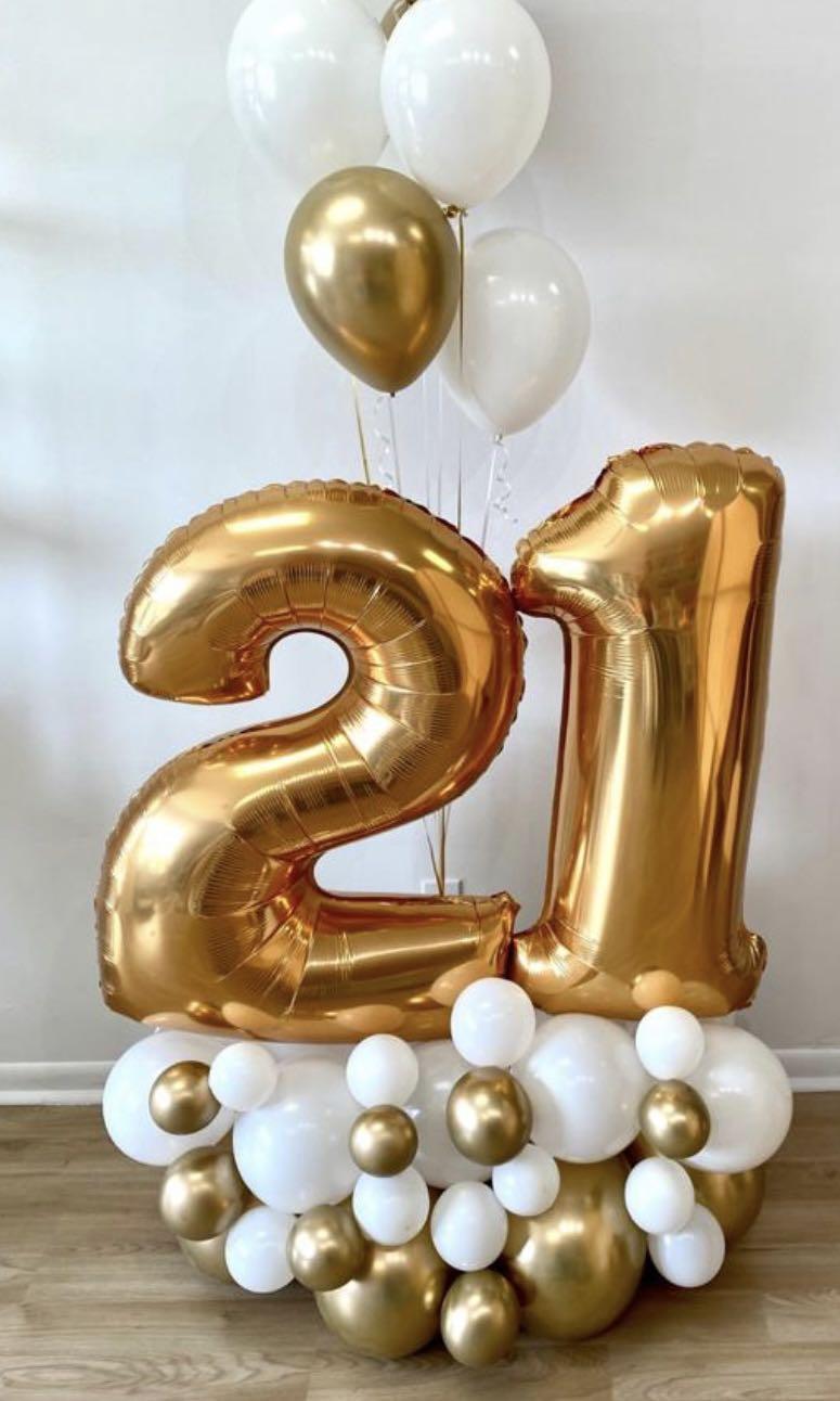 Helium Balloons with Number Bouquet, Hobbies & Toys, Stationery & Craft ...