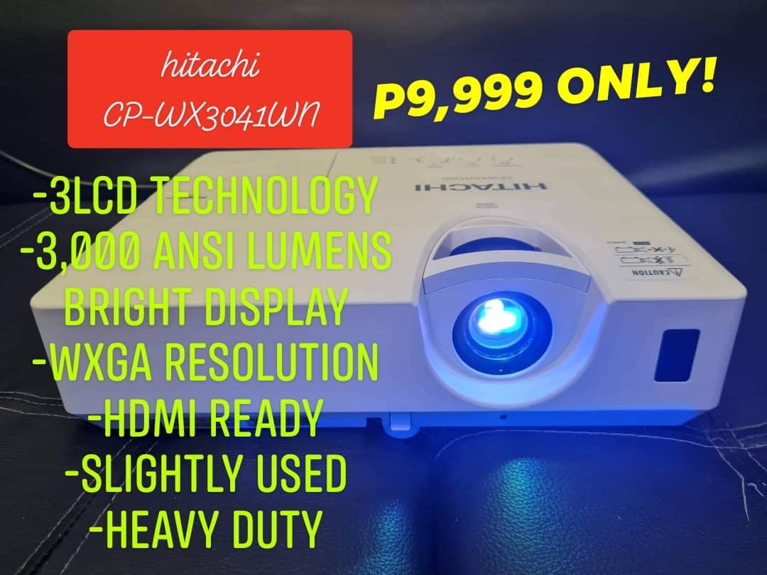 Hitachi 3000 lumens projector WXGA bright display, TV & Home Appliances ...
