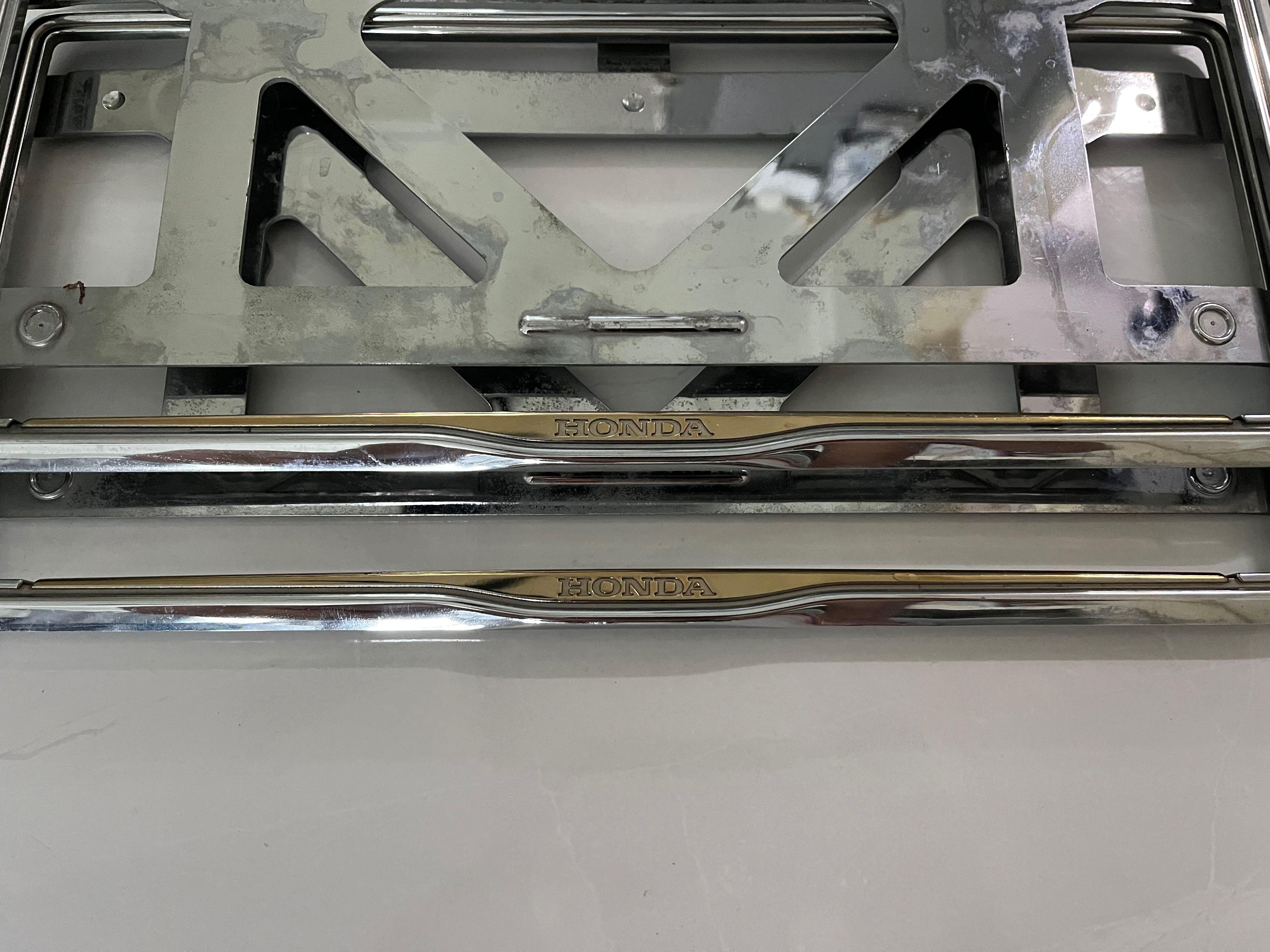 Honda Frame Plate GOLD, Auto Accessories on Carousell