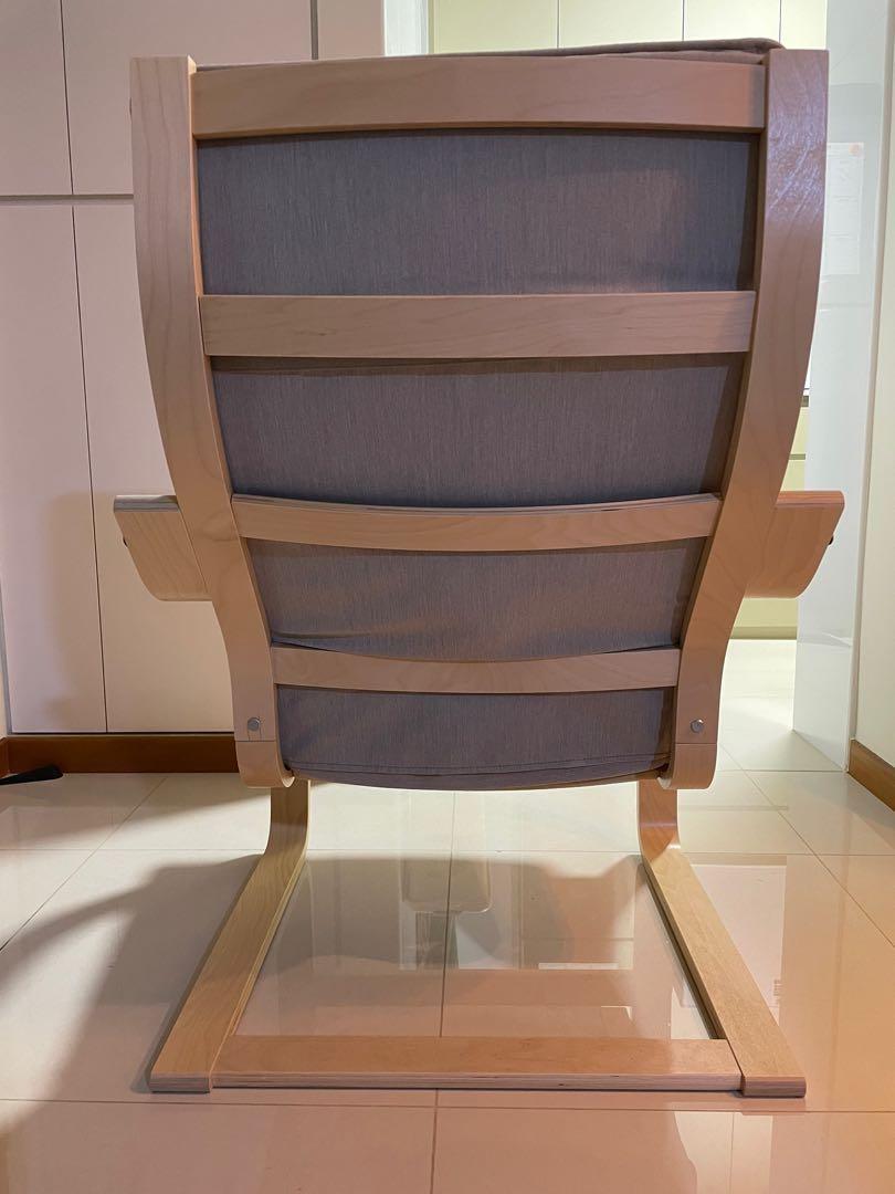 IKEA Poang chair and footstool, Furniture & Home Living, Furniture ...
