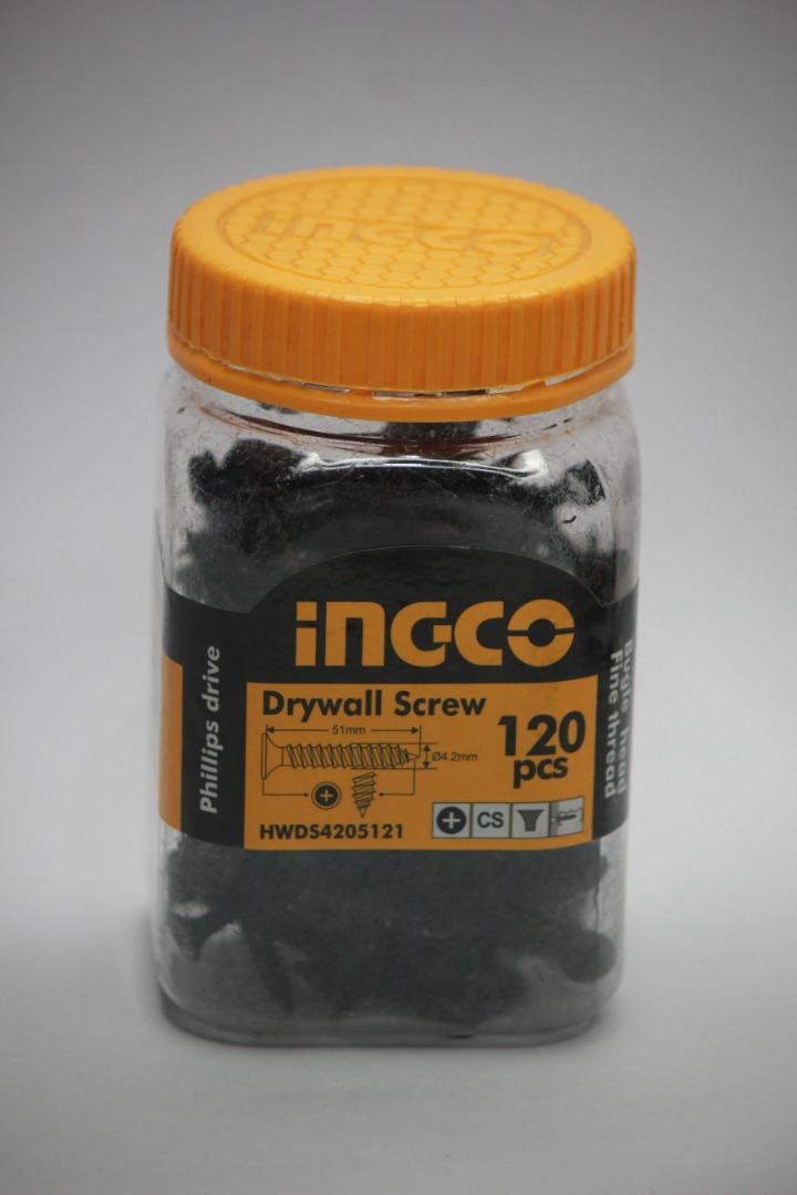 Ingco Black Screw Drywall Screw Gypsum Hwds4205121 St4 2x51mm Phillips