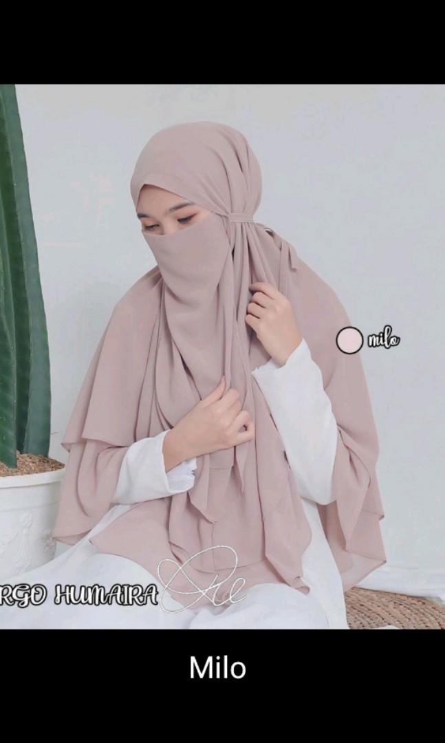 INSTANT TUDUNG HUMAIRA HIJAB/ NIQAB, Women's Fashion, Muslimah Fashion ...