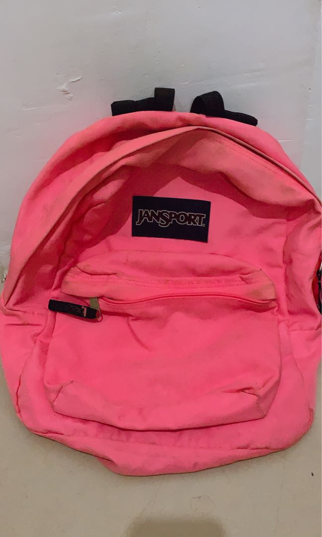 Jansport Backpack - Neon Pink, Women's Fashion, Bags & Wallets ...