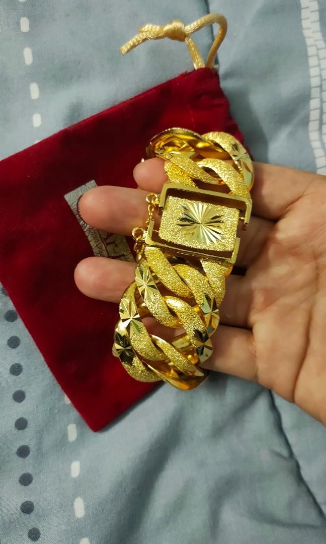 Korea 24k gold gelang emas, Women's Fashion, Jewelry & Organisers ...