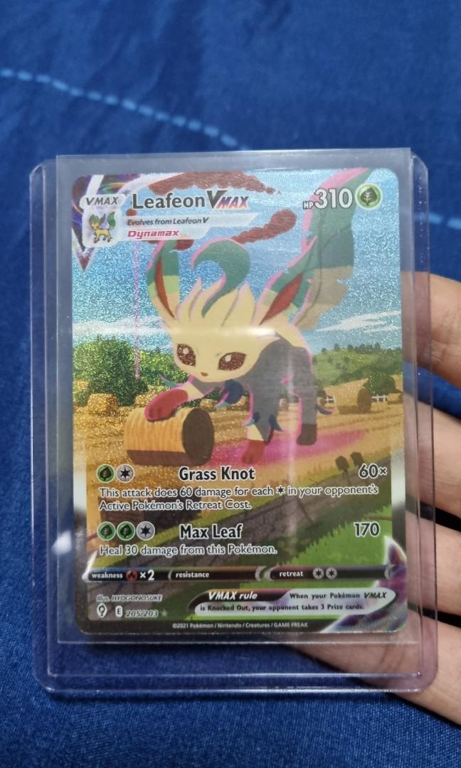 Pokemon TCG Leafeon VMAX Alternate Art AA Evolving Skies, Hobbies ...