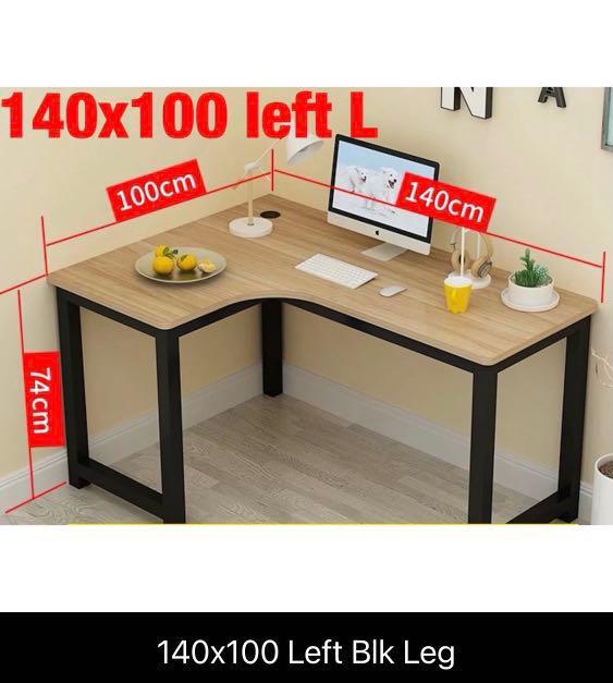 Left L Shape Study Table, Furniture & Home Living, Furniture, Tables ...