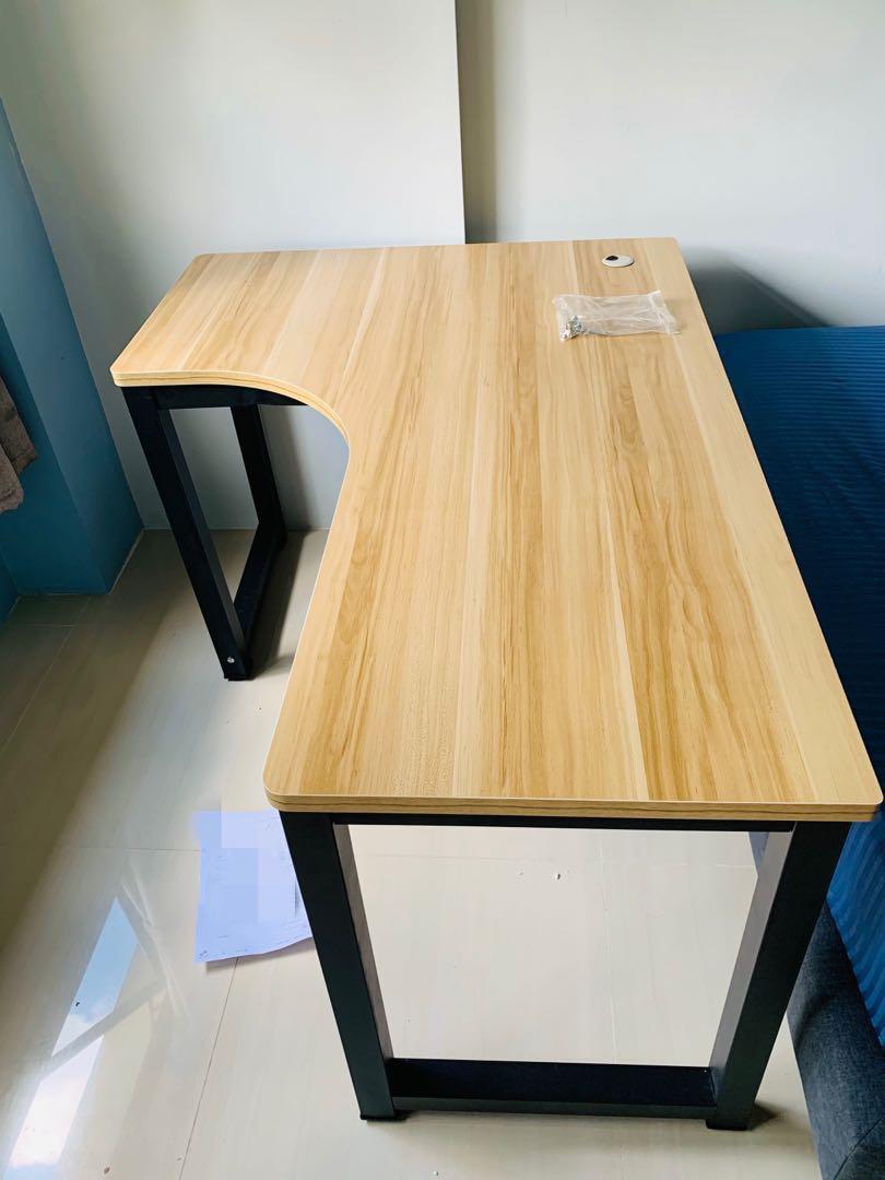 Left L Shape Study Table, Furniture & Home Living, Furniture, Tables ...