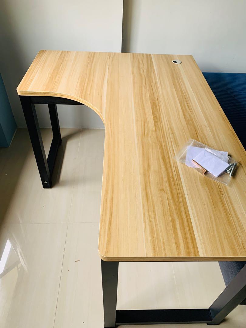 Left L Shape Study Table, Furniture & Home Living, Furniture, Tables ...