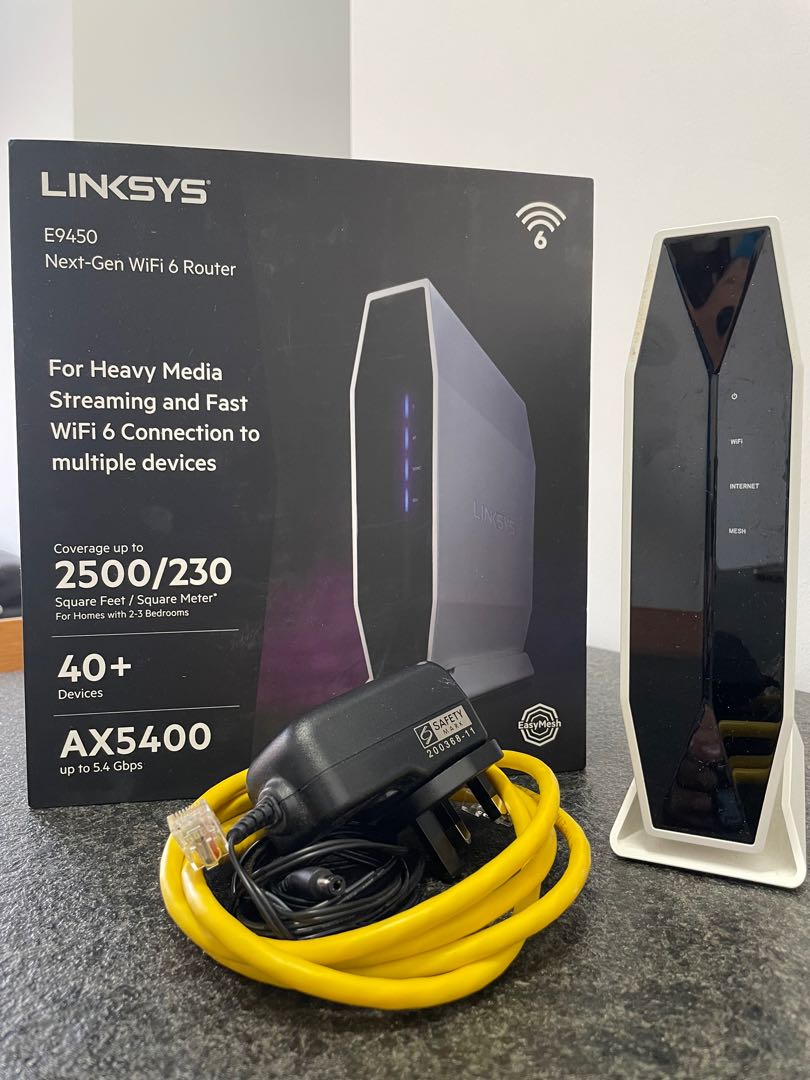 Linksys Wifi 6 Router Next Gen E9450 AX5400, Computers & Tech, Laptops ...