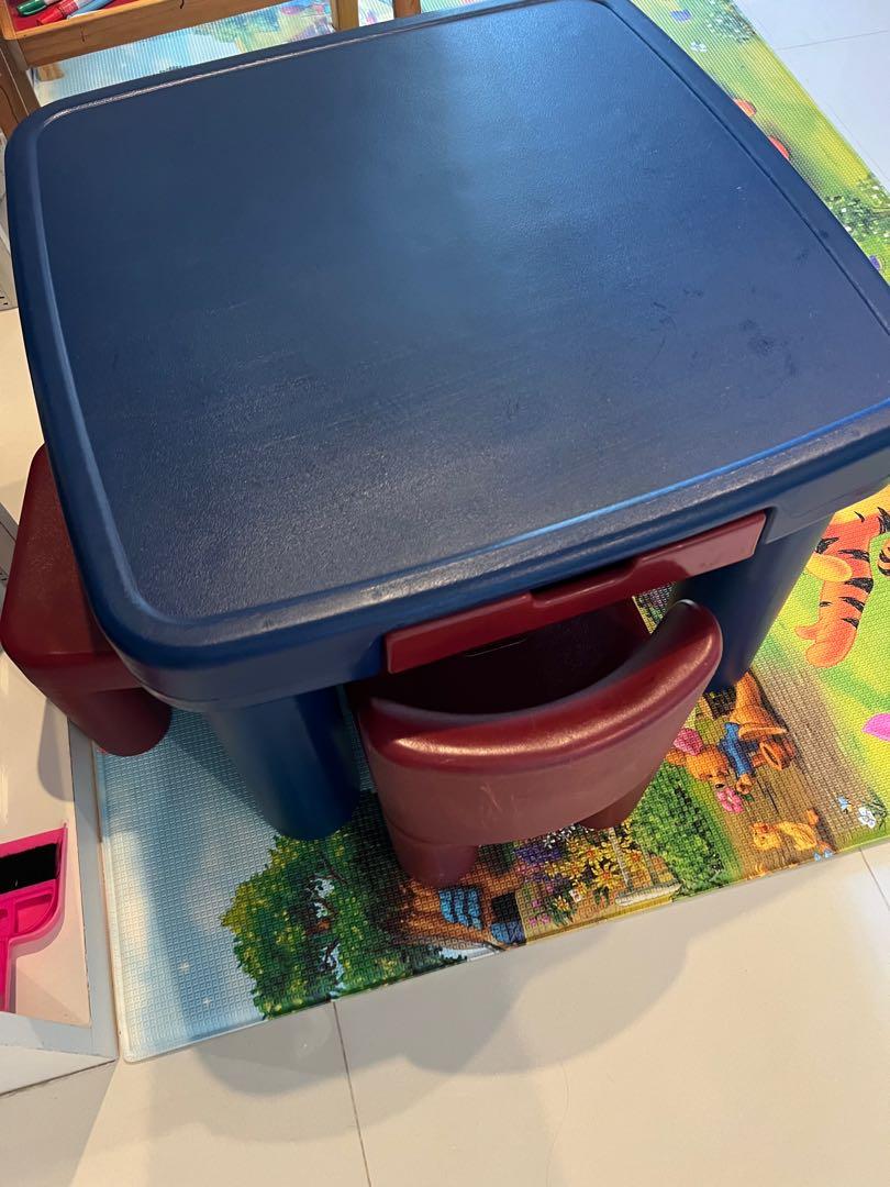 Little Tikes Square play table with 4 chairs, Babies & Kids, Baby ...