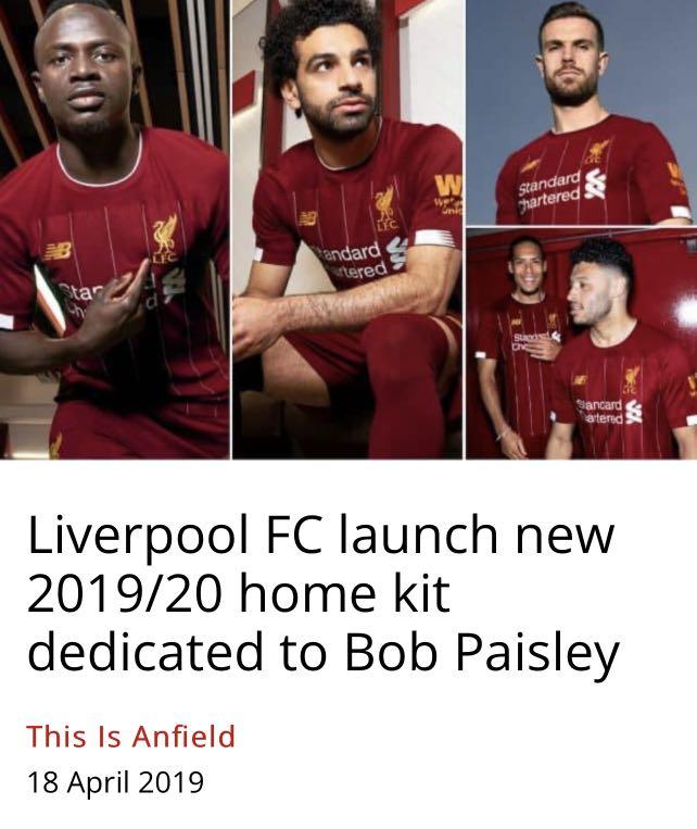 Liverpool 2019/20 Home Jersey, Men's Fashion, Tops & Sets, Tshirts ...