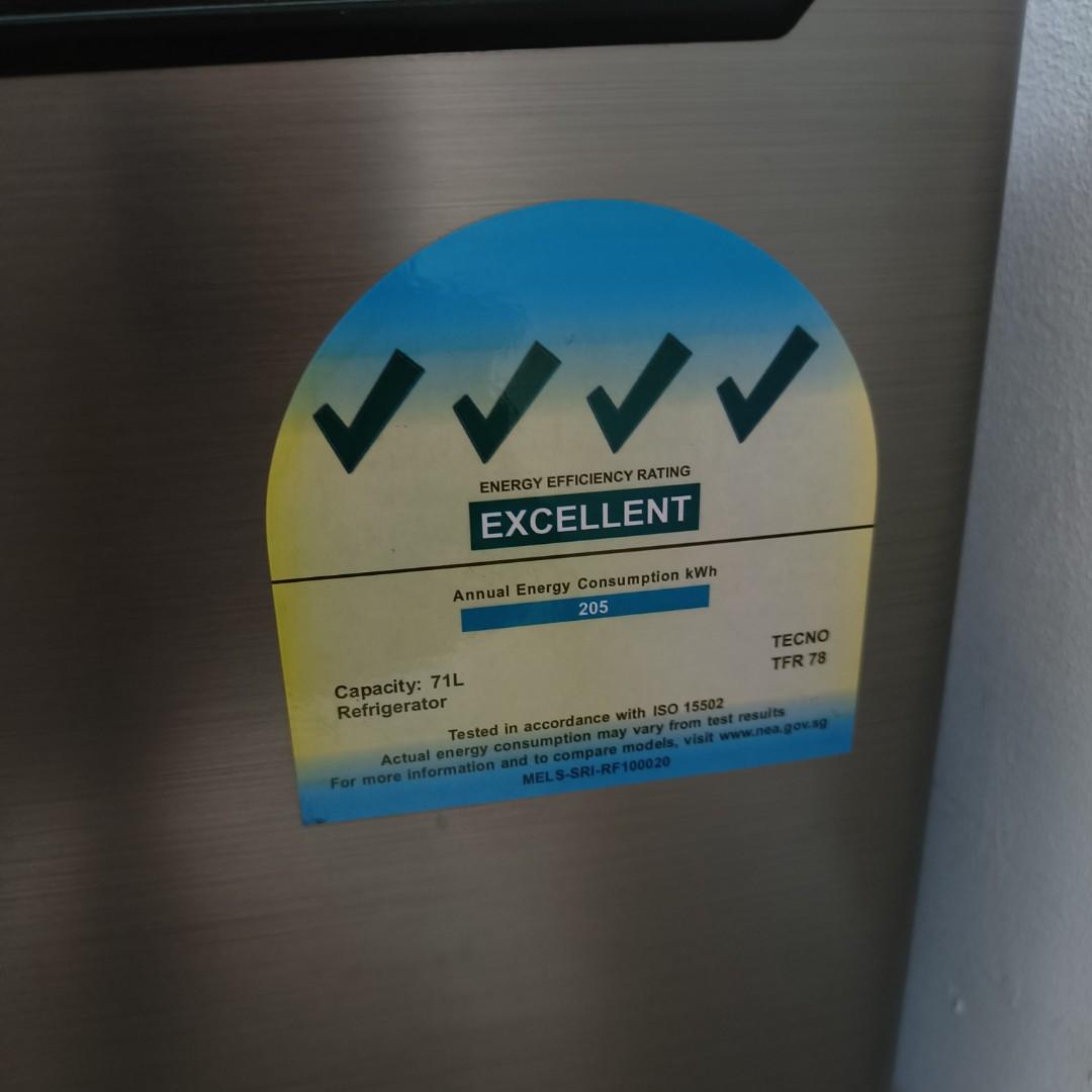 Midea 71L 4 Ticks Mini Bar Fridge TFR 78, TV & Home Appliances, Kitchen ...
