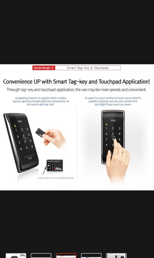 Milre Keyless Lock MI-450S Digital Doorlock Entry Passcode 4 RFID Cards 2Way, Furniture & Home ...