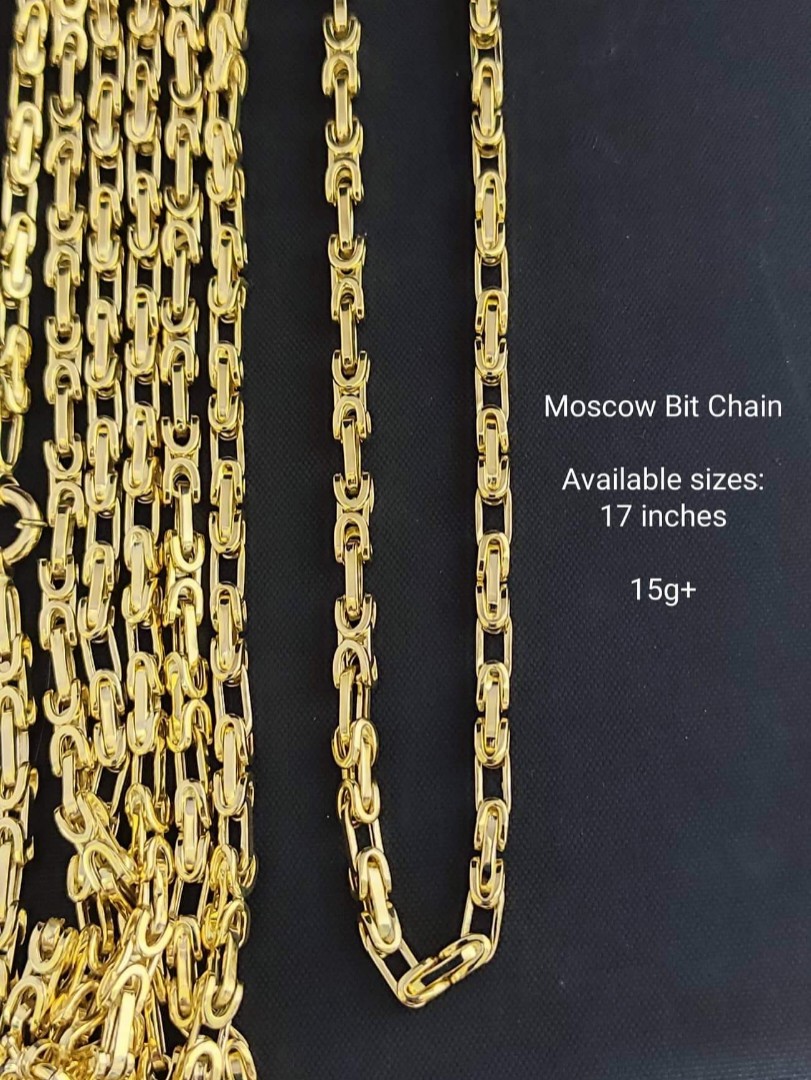 Moscow Bit Chain 18k saudi gold, Women's Fashion, Jewelry & Organizers ...