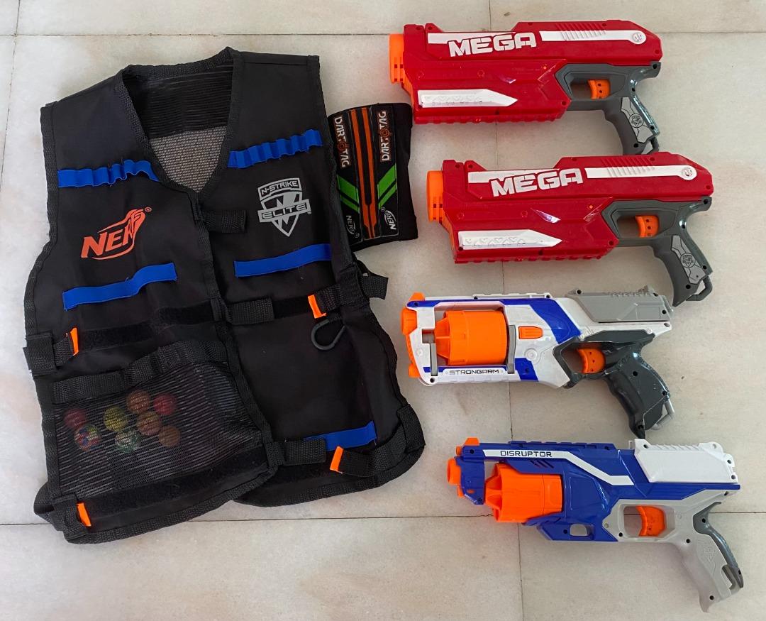 Nerf combat jacket with four nerf guns, Hobbies & Toys, Toys & Games on ...