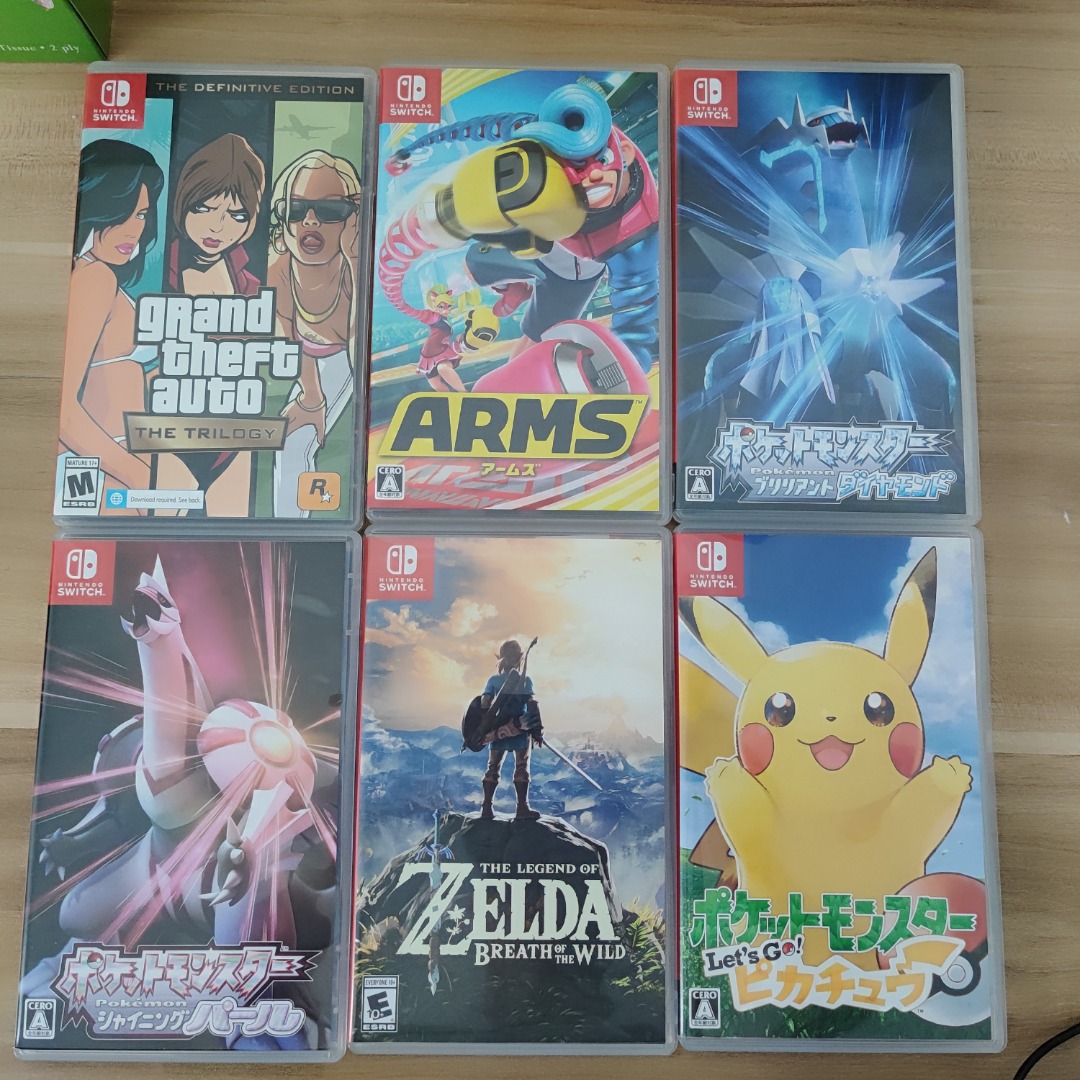 Nintendo Switch used games pokemon gta arms zelda, Video Gaming, Video ...