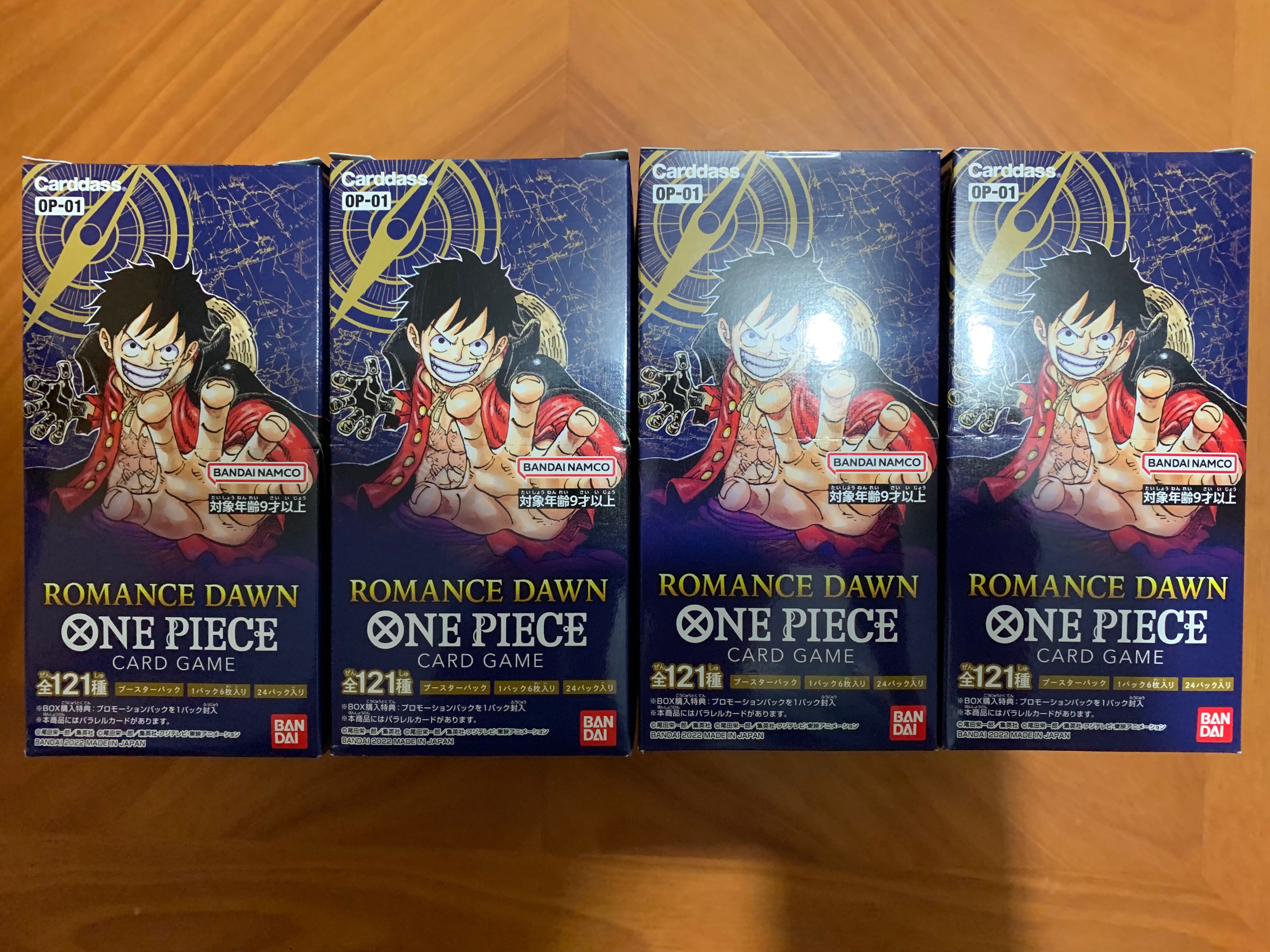 ONE PIECE 海賊王 OP-01 Romance Dawn Booster Box 原盒 現貨 TCG, 興趣及遊戲, 玩具 & 遊戲類 ...