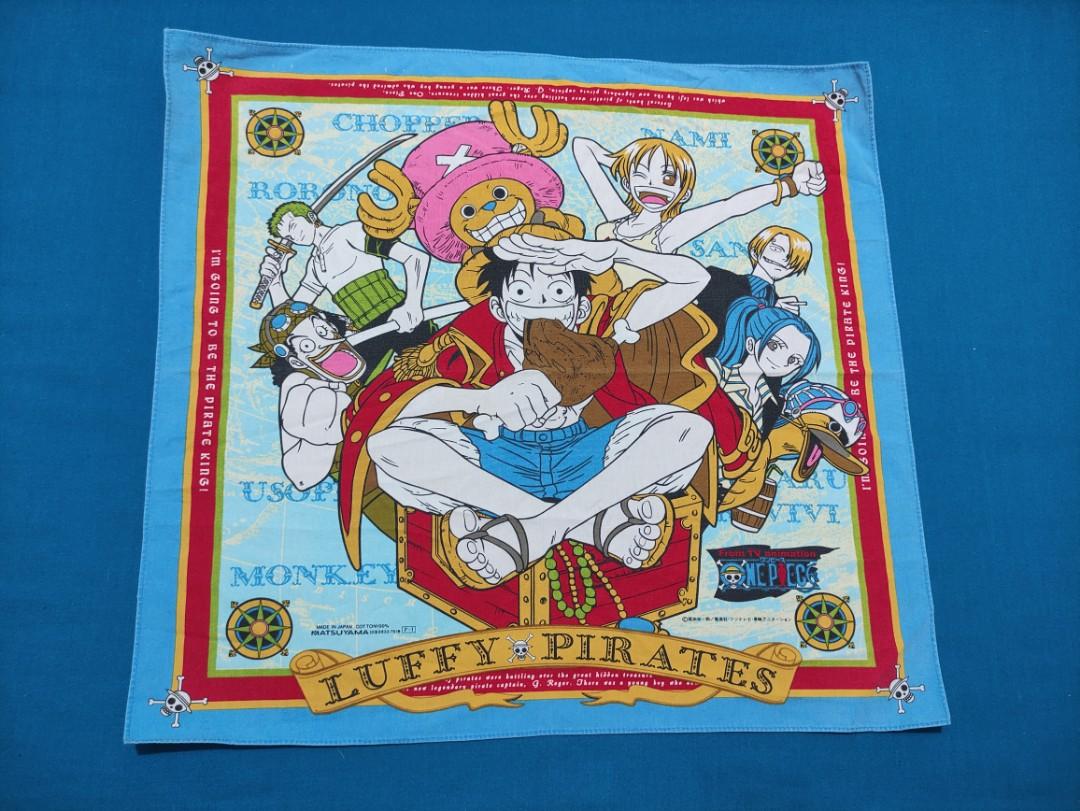 One Piece Luffy Pirates Anime Handkerchief Hanky Panyo, Hobbies & Toys ...