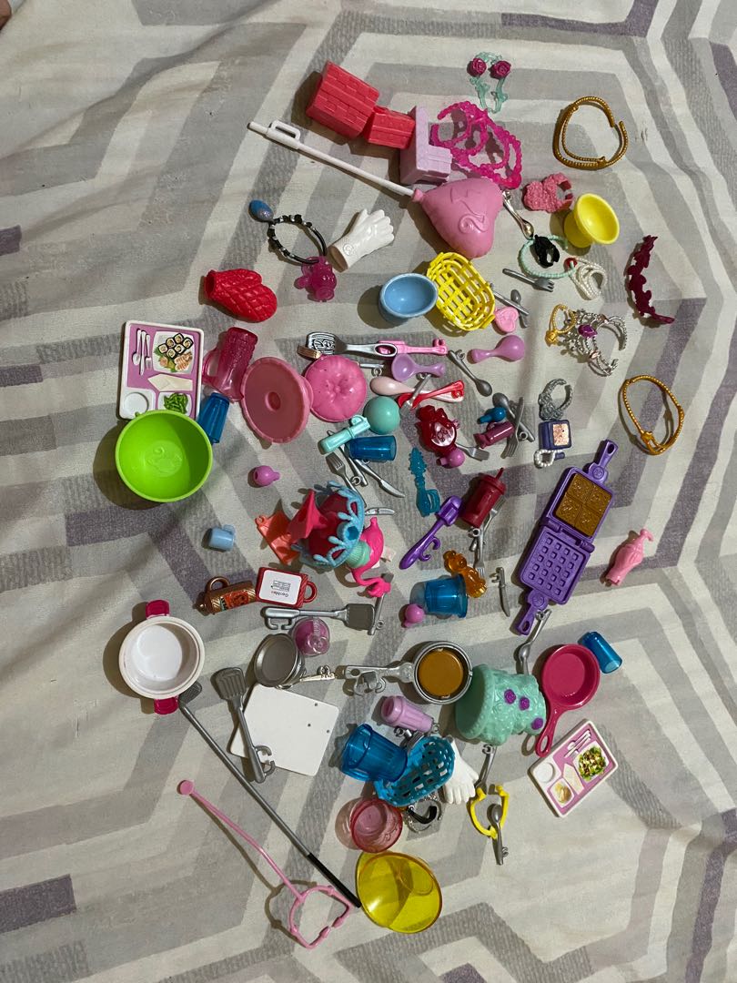 Original Barbie Accessories set with free doll, Hobbies & Toys, Toys ...
