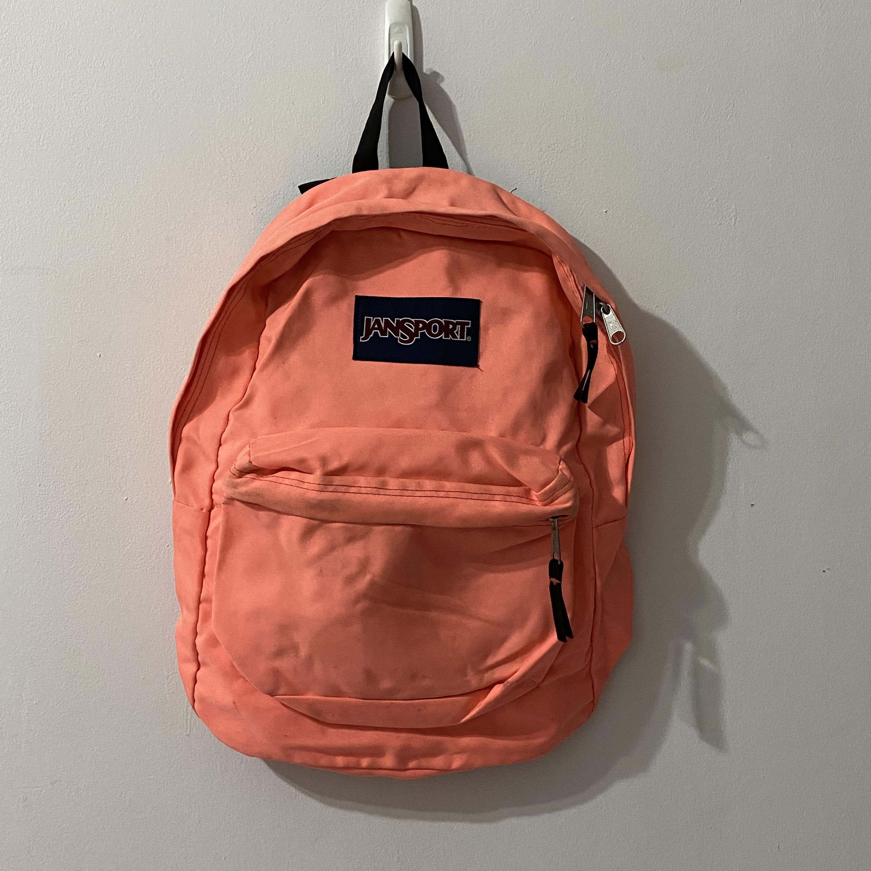 Peach Jansport Backpack, Women's Fashion, Bags & Wallets, Backpacks on ...