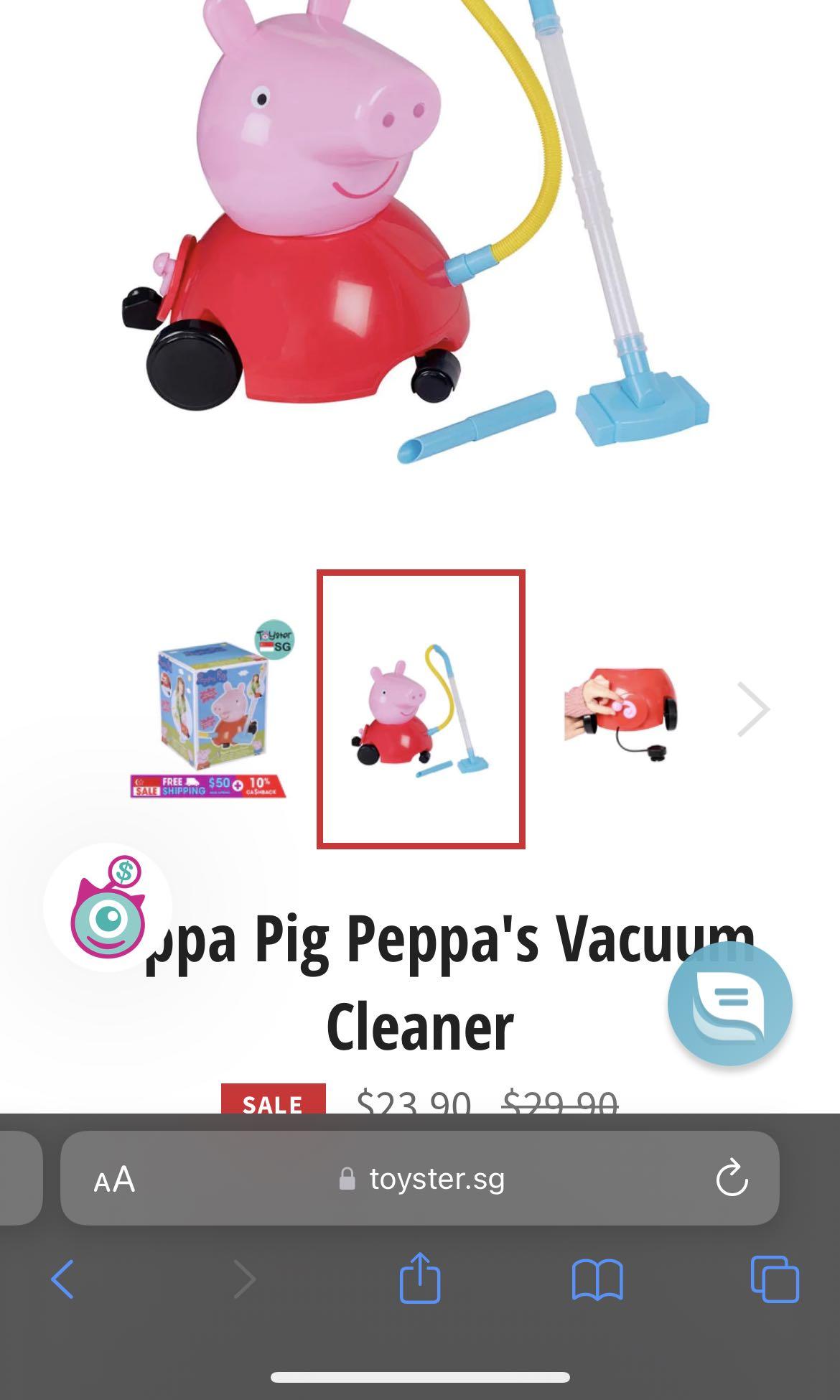Peppa’s Vacuum cleaner toy, Babies & Kids, Infant Playtime on Carousell