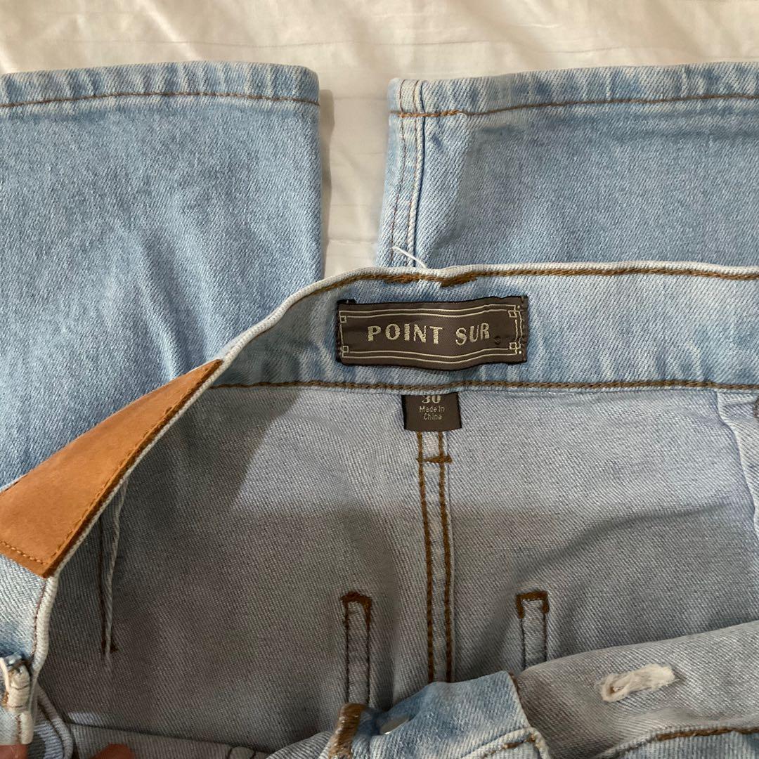 Point Sur Denim Wide Leg Jeans, Women's Fashion, Bottoms, Jeans on ...