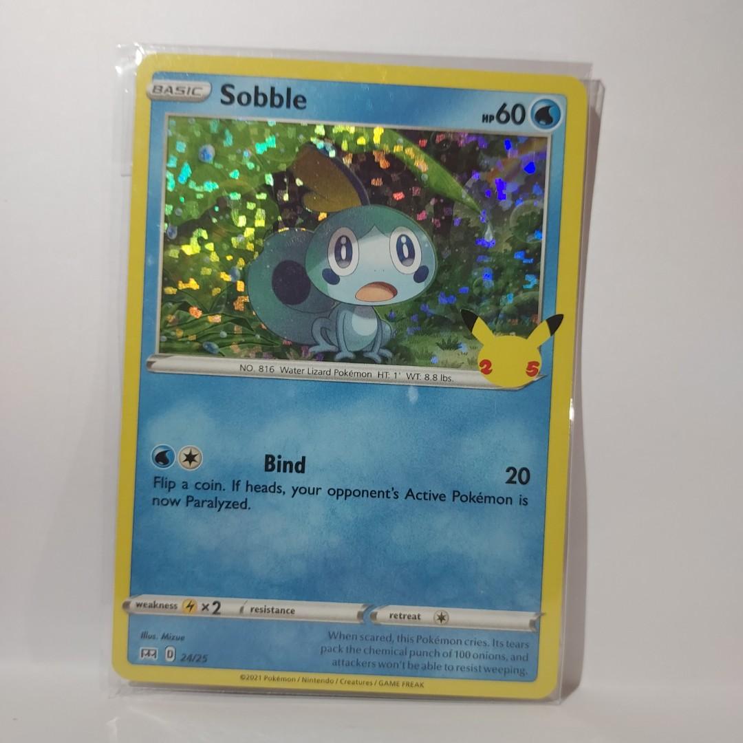 Pokemon PTCG Sobble Holo Bleed 24/25 McDonalds 25th Anniversary 2021 ...
