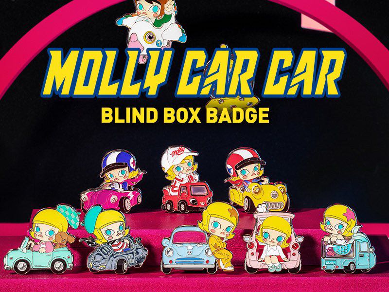 [Preorder]Pop Mart Molly Car Car Pin Badge Blind Box Set of 9, Hobbies ...