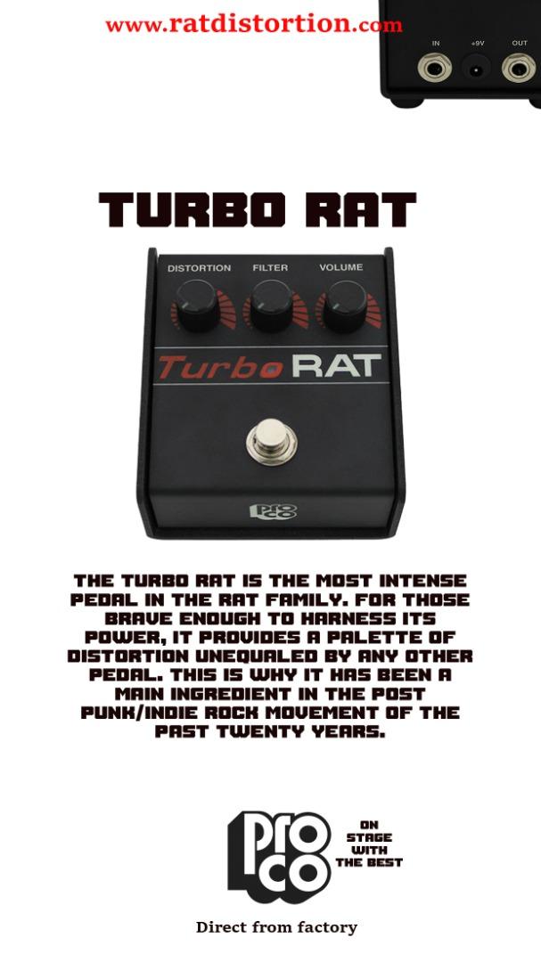PROCO FAT RAT Distortion pedal, Hobbies & Toys, Music & Media, Music ...