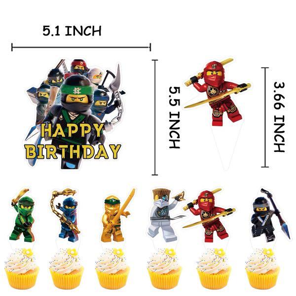 [Ready Stock] LEGO Ninjago (Design 3)Happy Birthday party decorations ...