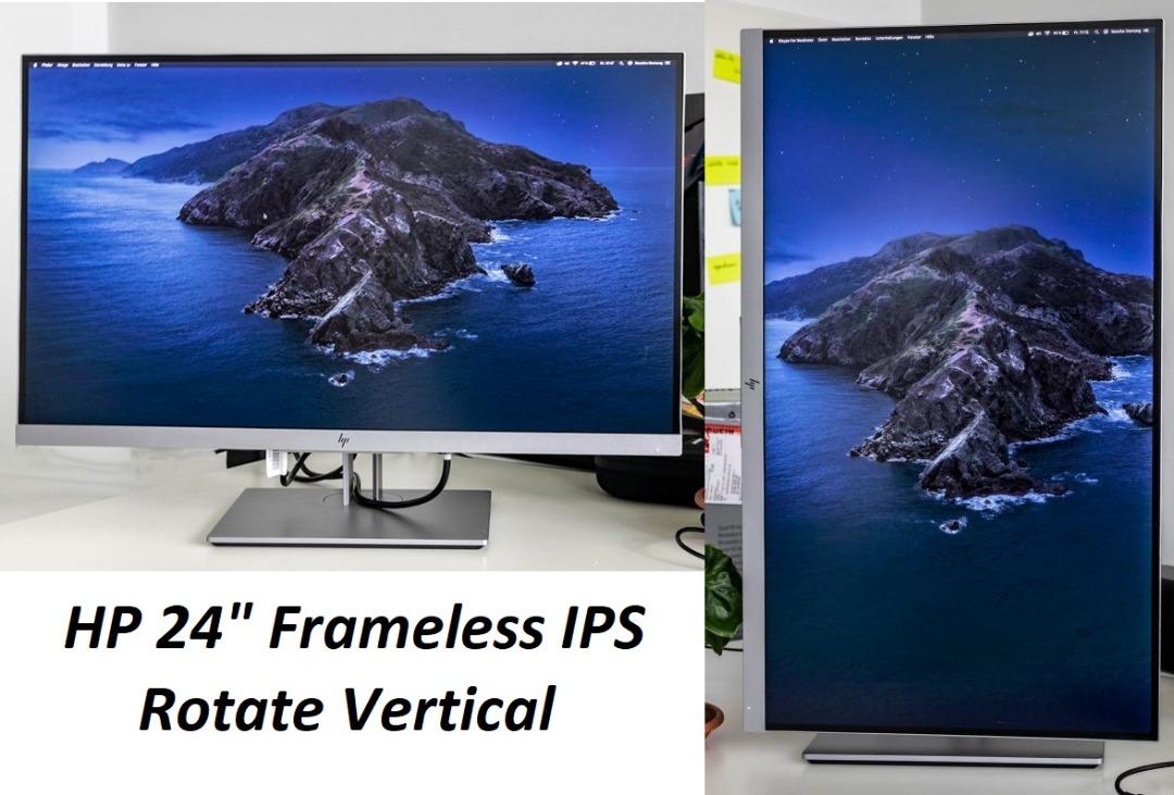 SALE!!! HP 24 inch Frameless IPS LED monitor, Rotate Vertical, HDMI ...