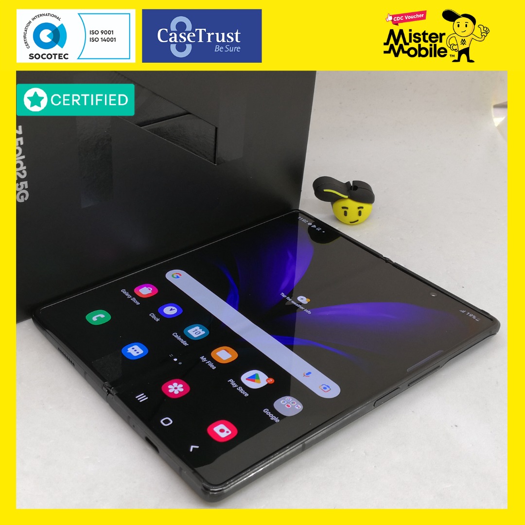 Samsung Galaxy Z Fold 2 5G 256 256GB Mystic Black Local Used Set, Mobile Phones & Gadgets ...