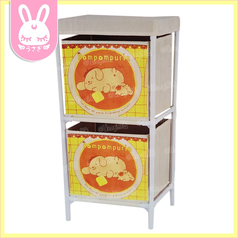 Sanrio Pompompurin Relax Time TOREBA Exclusive 2-Tier Storage Box ...
