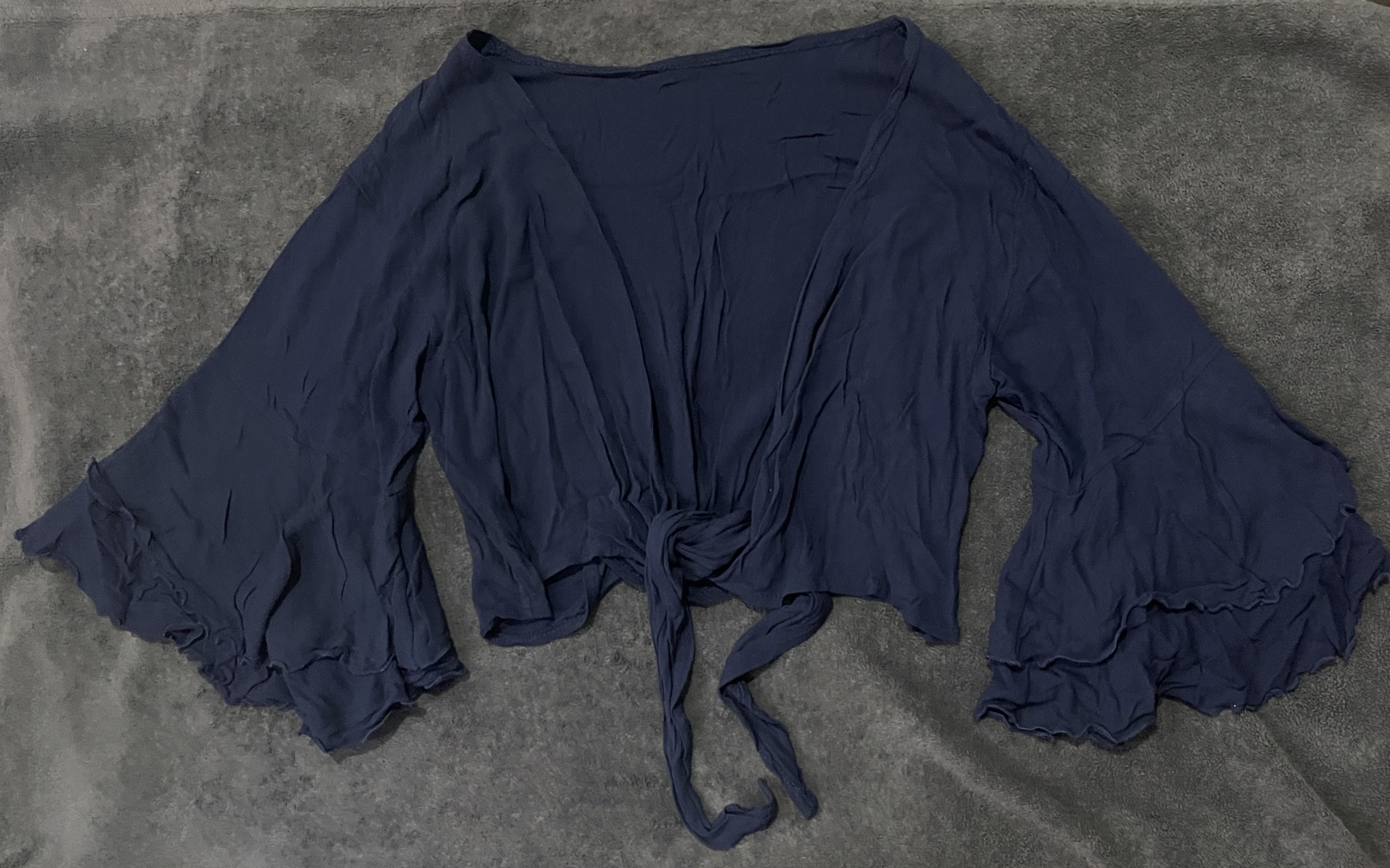 SEXY BLUE TIE KNOT COVER-UP, Women's Fashion, Coats, Jackets and ...