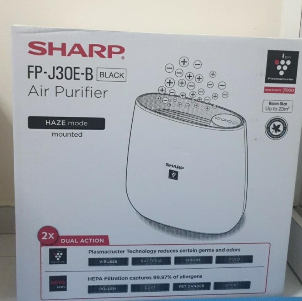 SHARP FP-J30E-B Air Purifier, TV & Home Appliances, Air Purifiers & Dehumidifiers on Carousell