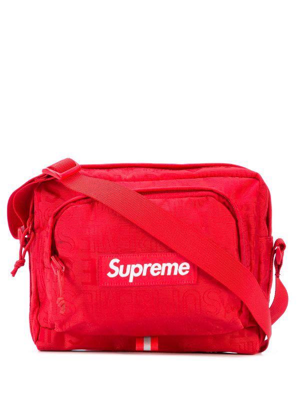 Supreme logo patch shoulder bag, 男裝, 袋, 腰袋、手提袋、小袋 - Carousell