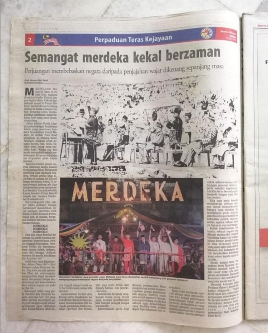 SURAT KHABAR EDISI KHAS BERITA MINGGU (AHAD, 31 OGOS 2008) "SAMBUTAN ...