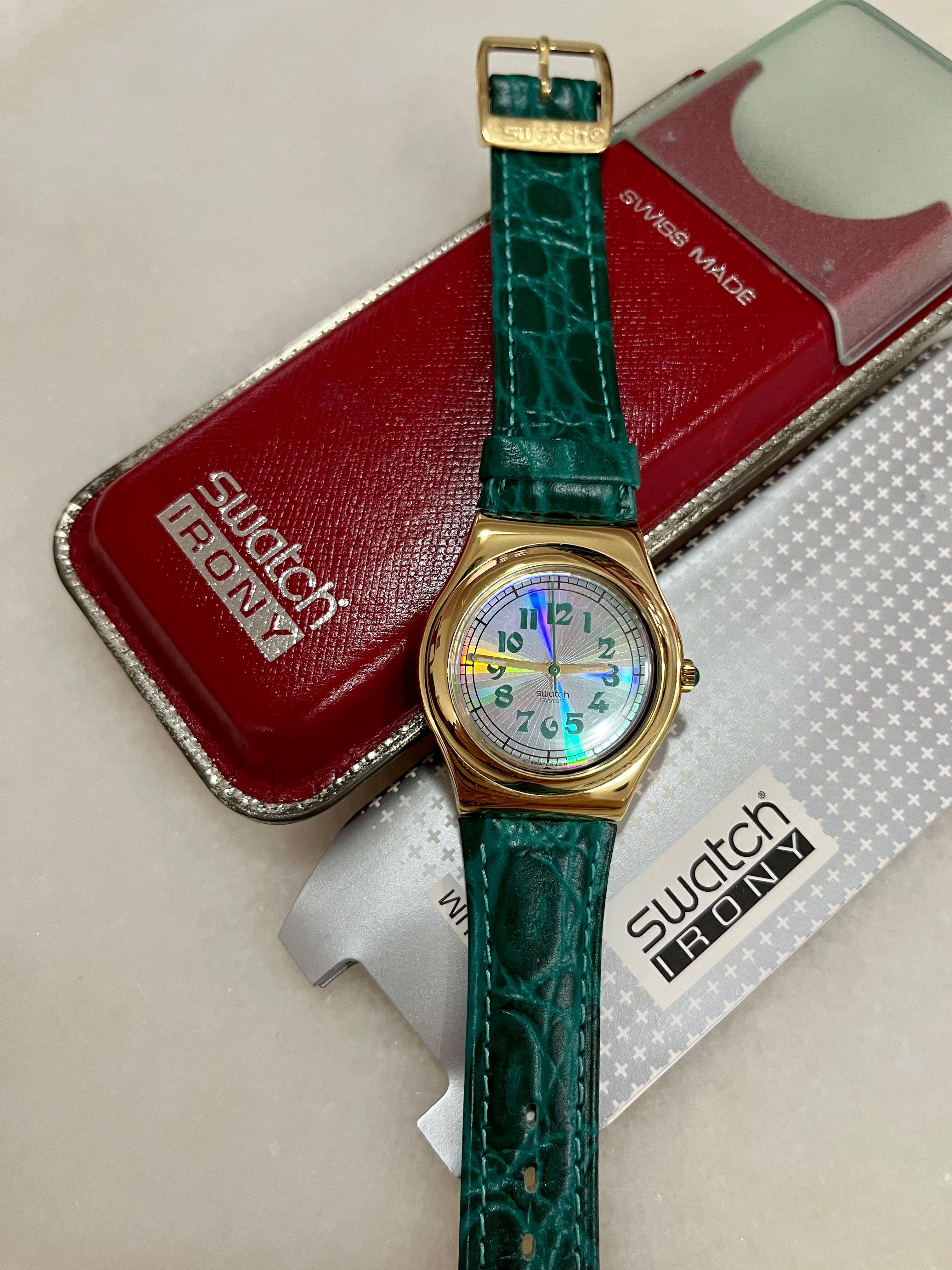 Swatch Irony Medium YLG100 Greengammon, Women's Fashion, Watches & Accessories, Watches on Carousell