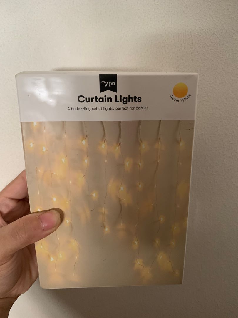 Typo Curtain Lights (Battery operated), Furniture & Home Living ...