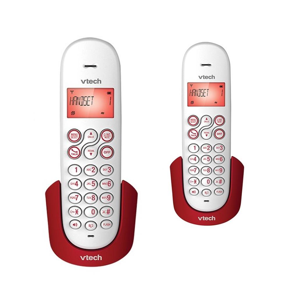 VTECH ES2210-2A-RA Colour Series Twin Digital Cordless Phone (Raspberry ...
