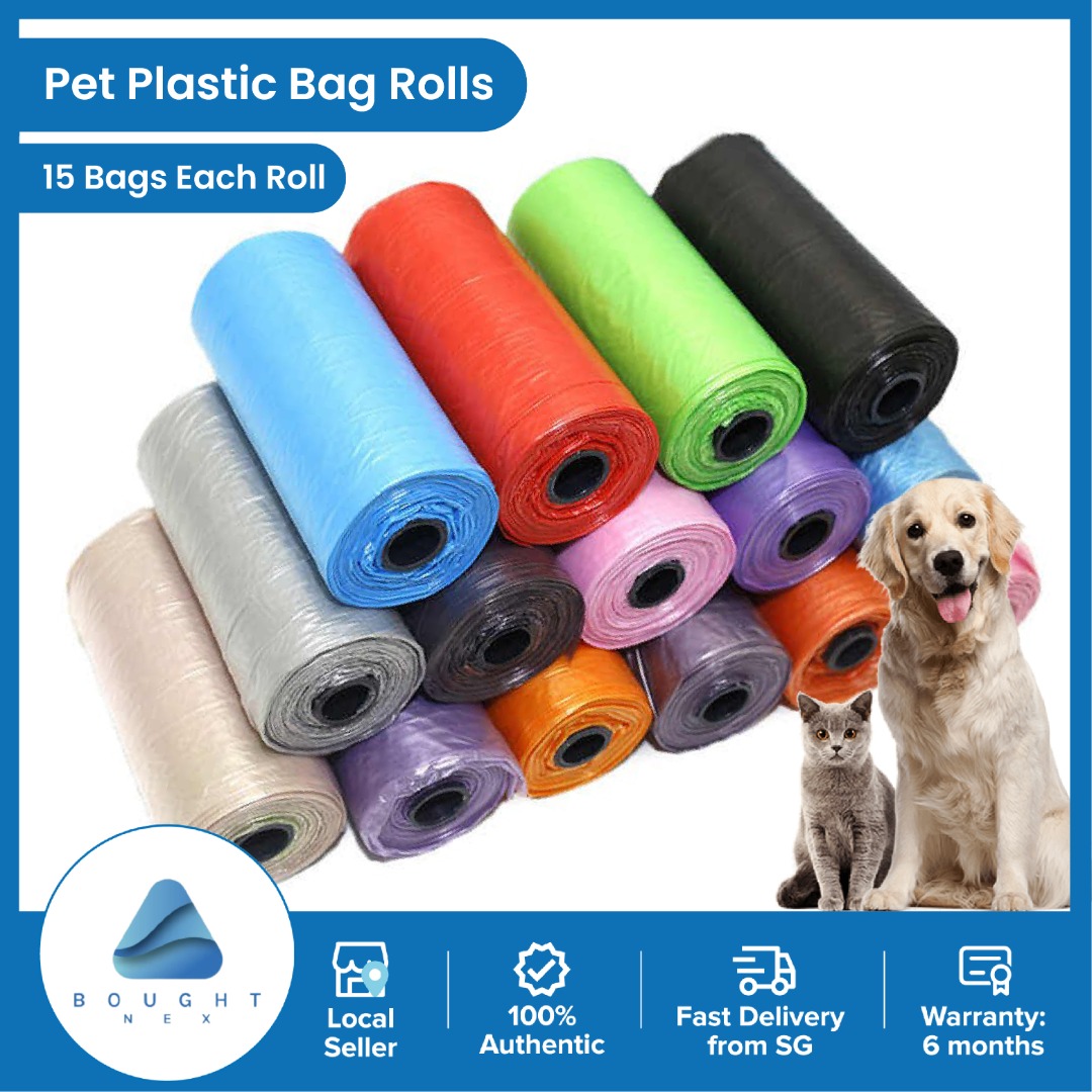 1 Pcs Pet Plastic Bag Roll Biodegradable Plastic Dog Cat Garbage Trash ...