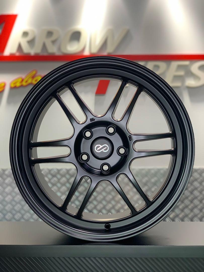 18” RPF1 design Matt black wide, Car Accessories, Tyres & Rims on Carousell