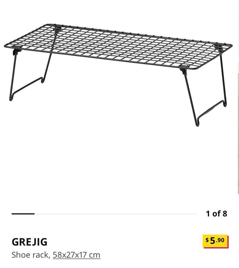 Set of 2 IKEA Grejig Shoe Racks, Furniture & Home Living, Furniture ...