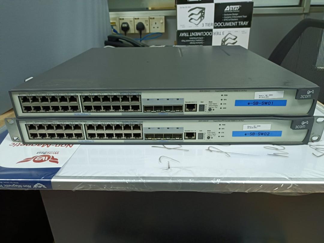 3com superstack 5500G 24 port switches, Computers & Tech, Office ...