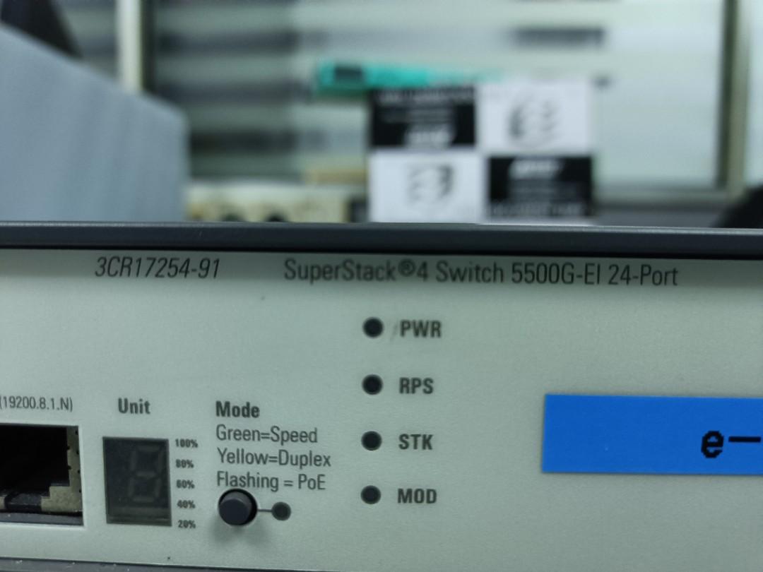 3com superstack 5500G 24 port switches, Computers & Tech, Office ...