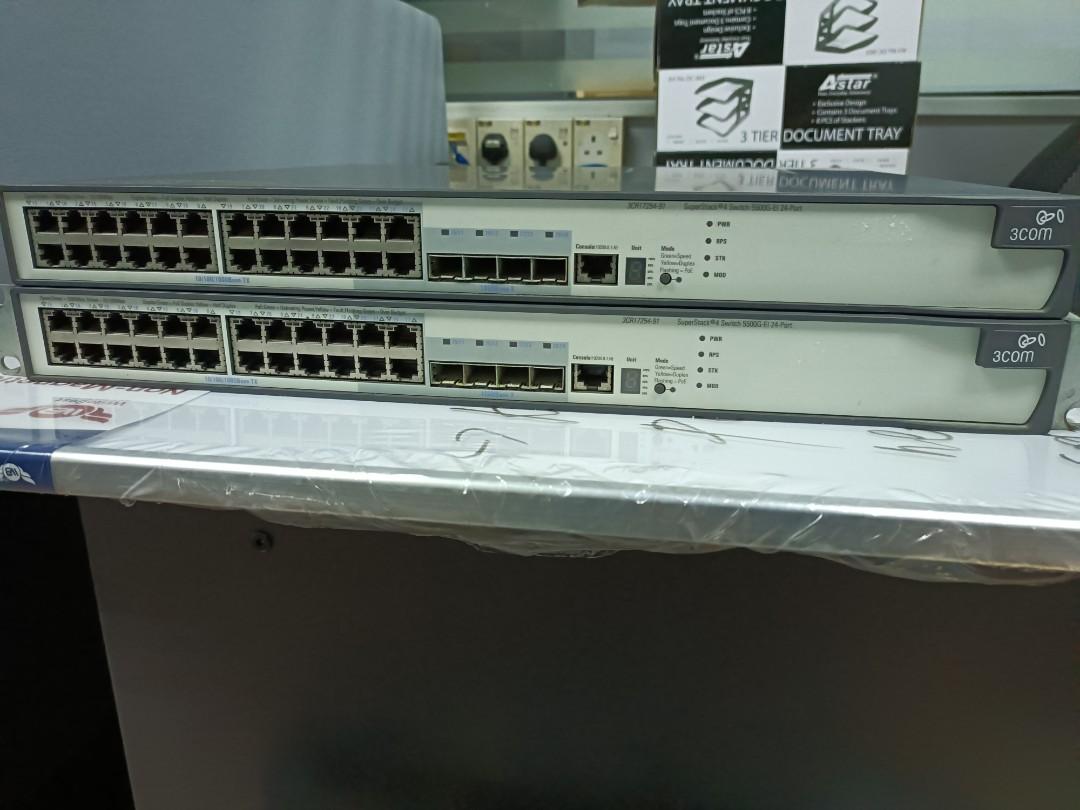 3com superstack 5500G 24 port switches, Computers & Tech, Office ...
