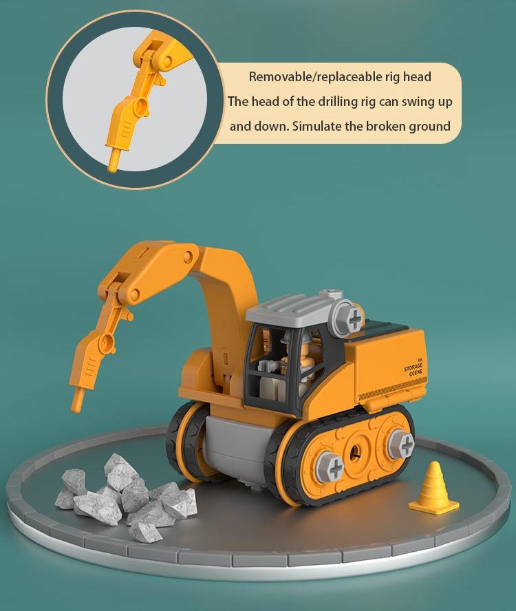 4 in 1Disassembly Engineering Vehicle Engineer Role Play Pretend Toy ...